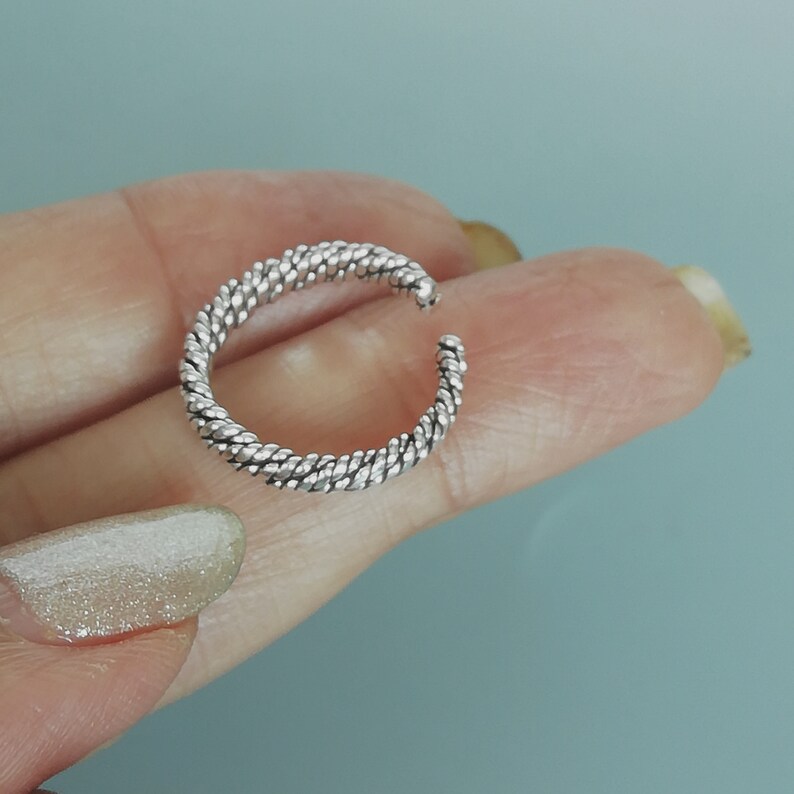 Twisted Toe Ring Silver Body Jewelry Boho Toe Ring Feet - Etsy