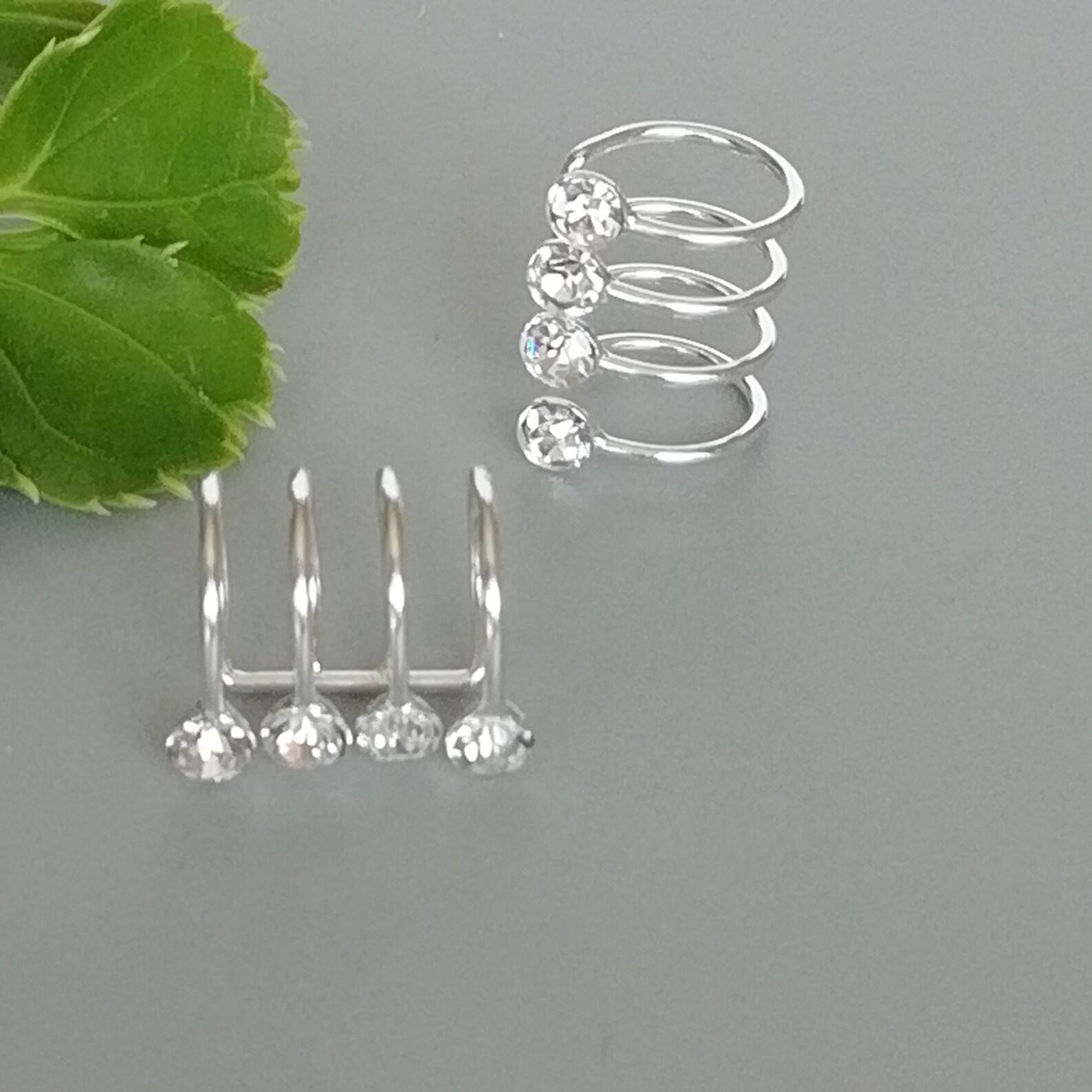Cz Silver Ear Cuff Silver Ear Wrap Ear Wrap Open End Ear - Etsy