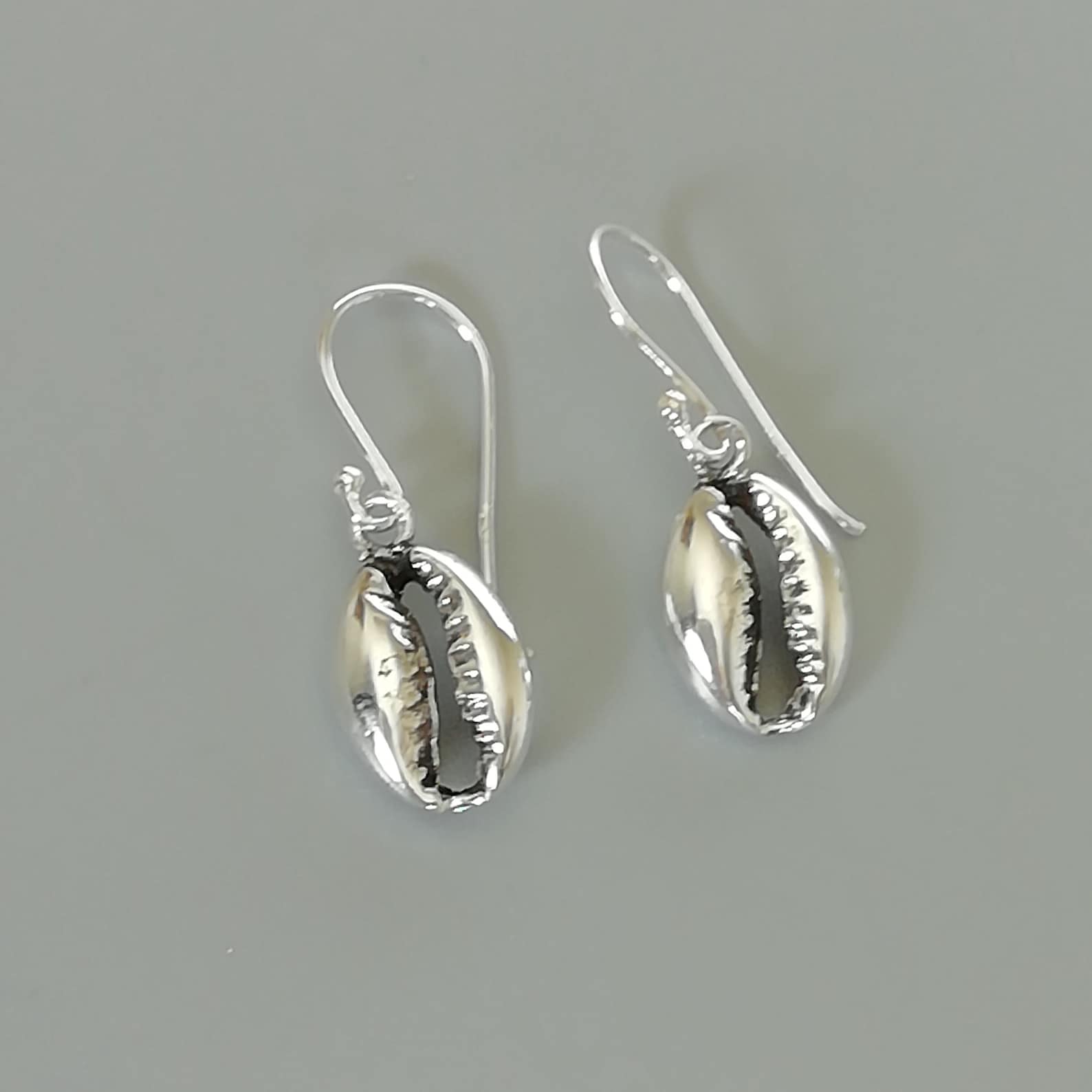 Cowrie Shell Earring | Silver Shell Ear Danglers |cowrie Shell Charm ...