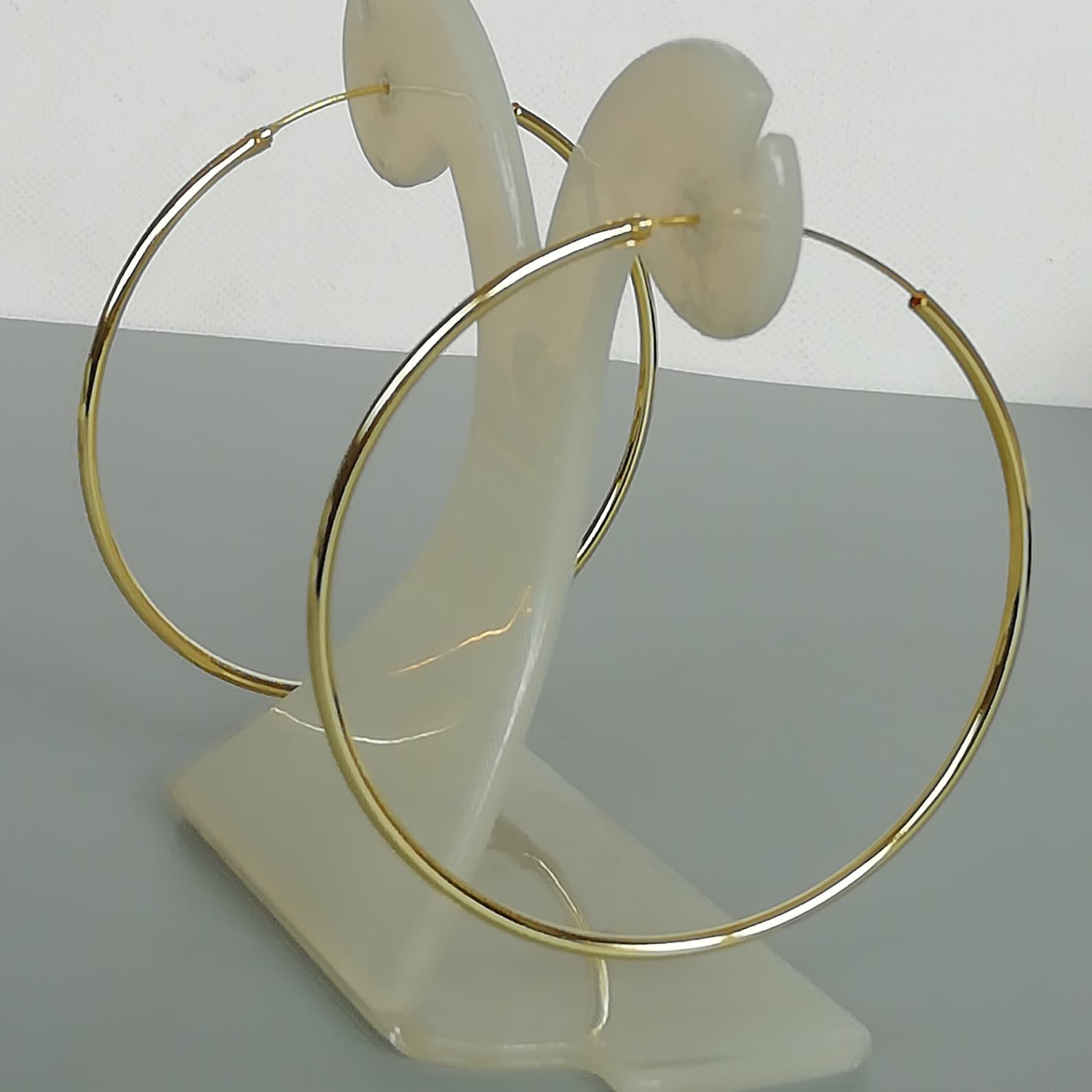 Dramatic Large Gold Hoop Earrings 60 Mm Gold Plated Hoops - Etsy