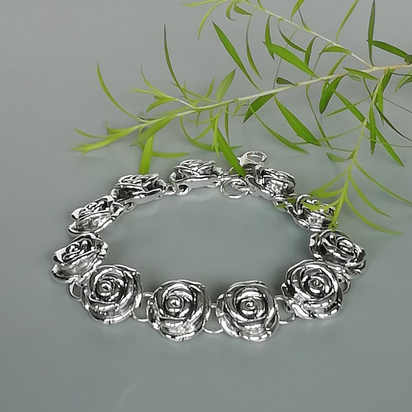 Rose Bracelet - Etsy