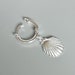 Silver Hoops With Sea Shell Charm 12 Mm Hoops Silver Jewelry Bohemian ...