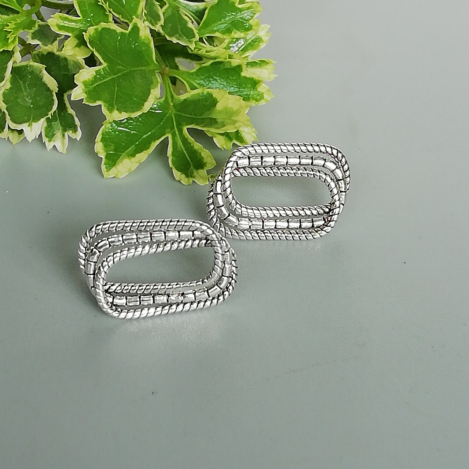 Sterling Silver Rectangle Earrings | Everyday Earrings | Three ...