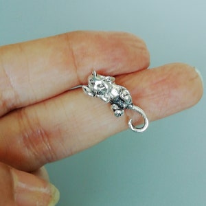 Sterling Silver Cat Ear Jacket | Double Side Cat Ear Cuff | Front Back ...