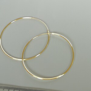 Large and Light Gold Hoop Earrings | 50 Mm Gold Plated Hoops | Endless ...