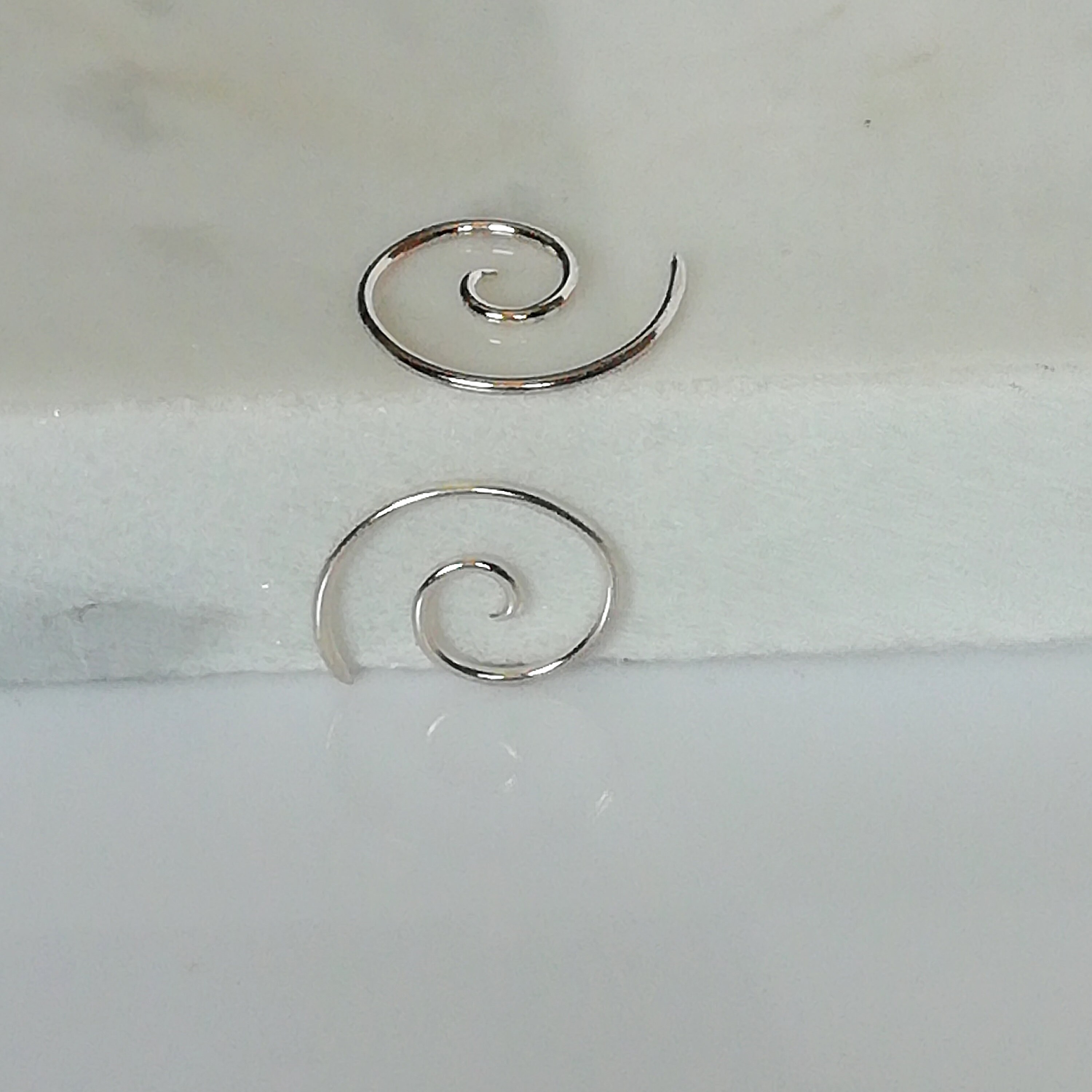 Spiral Silver Hoops | Silver Ear Wires | Bohemian Ear Hoops | Sterling ...