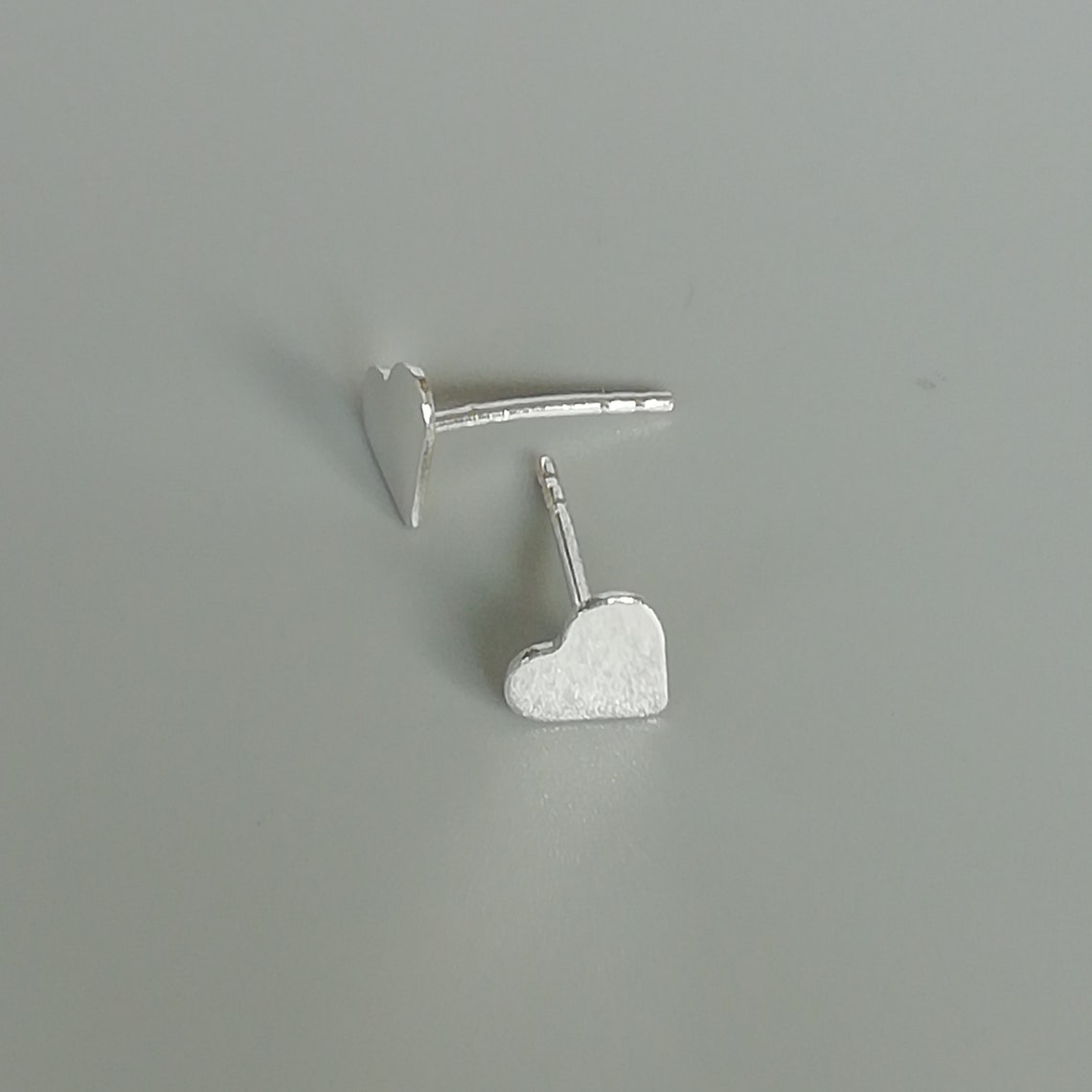 Sterling Silver Heart Ear Studs | Piercing Ear Stud | Cartilage Studs ...