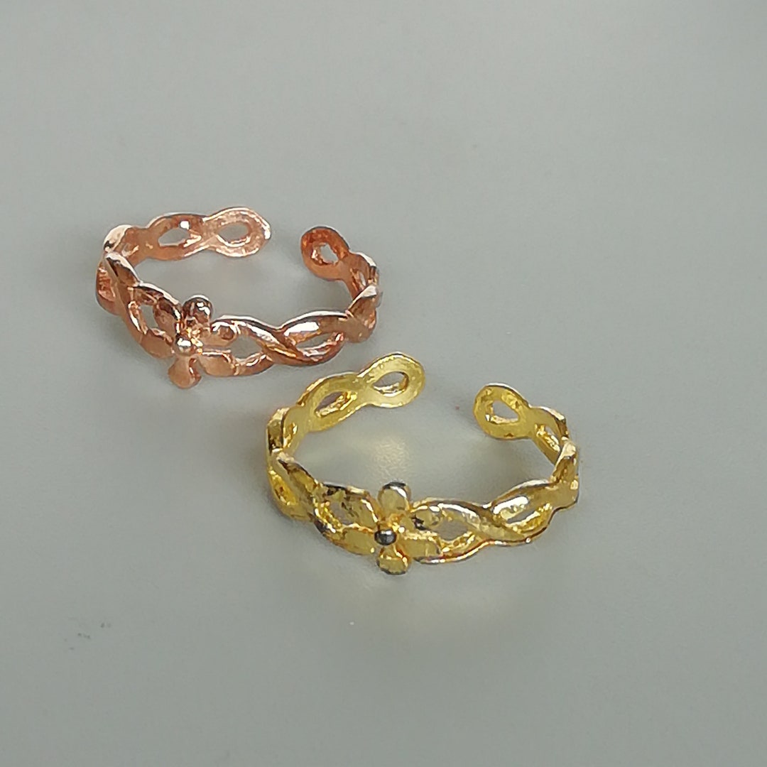 Flower Toe Ring Gold Toe Ring Rose Gold Toe Ring Feet Jewelry ...
