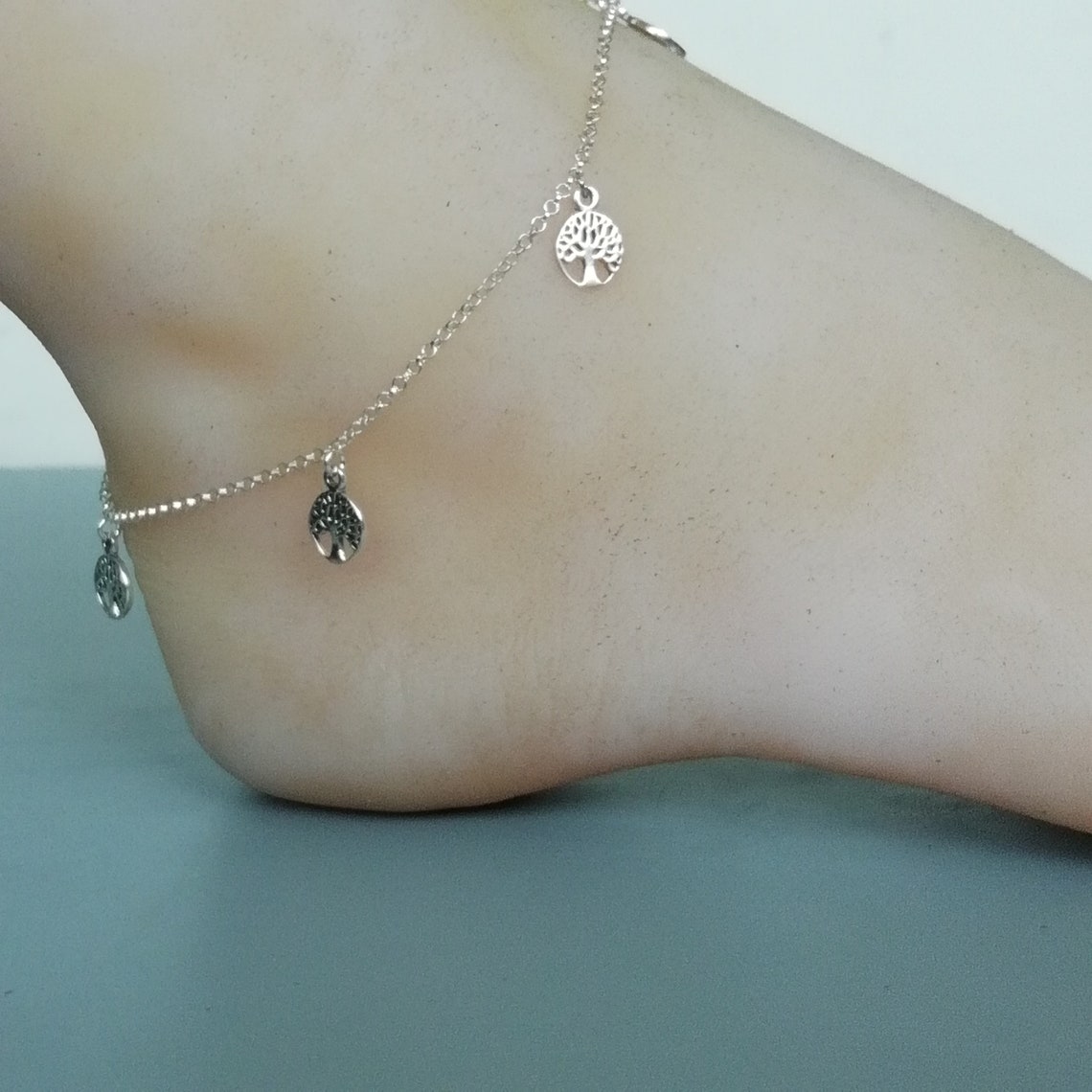 Sterling Silver Tree of Life Anklet | Bohemian Anklet | Tree Anklet ...
