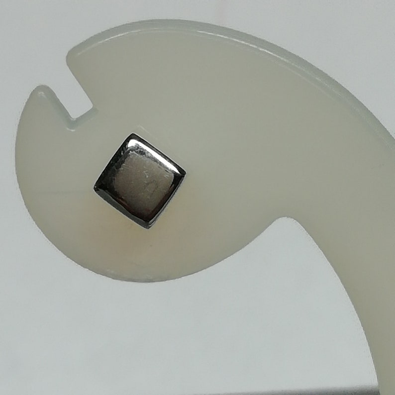 Silver Cube Ear Studs Square Cube Earrings Minimalist - Etsy