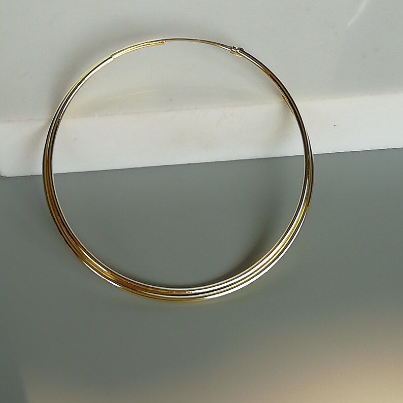 Large and Light Gold Hoop Earrings | 50 Mm Gold Plated Hoops | Endless ...