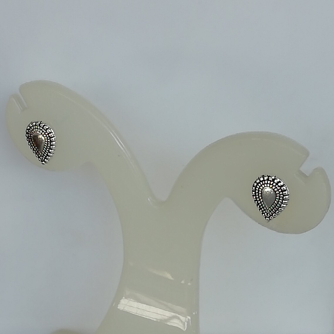 Indian Ear Studs | Sterling Silver Tear Drop Ear Stud | Minimalist ...