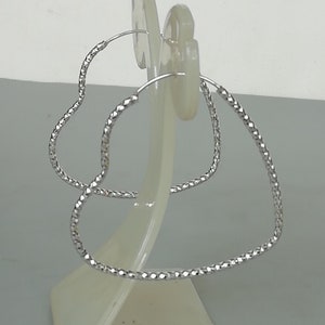 Sterling Silver Endless Heart Hoops | Lightweight Hoops | Sparkly Hoops ...