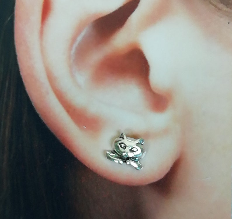 Sterling Silver Cat Ear Jacket Double Side Cat Ear Cuff - Etsy