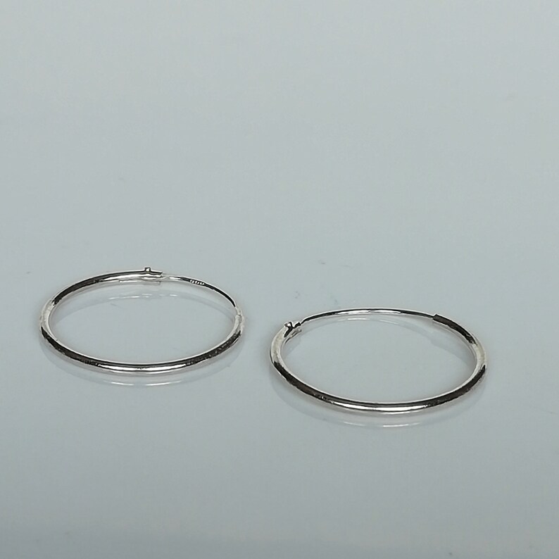 18mm Silver Hoops Silver Hoop Earrings Silver Jewelry - Etsy