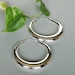 Large Sterling Silver Statement Hoops 60mm Hoops Crescent - Etsy