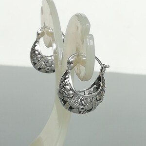 Sterling Silver Filigree Hoops Turkish Hoops Bohemian - Etsy