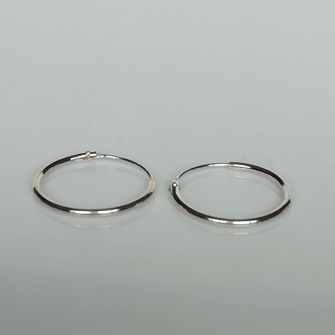16mm Silver Hoops Silver Hoop Earrings Silver Jewelry - Etsy