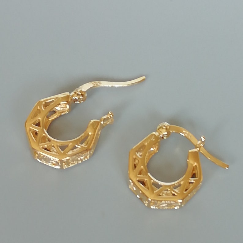 Filigree Gold Hoop Earrings 16mm Gold Plated Hoops Endless - Etsy