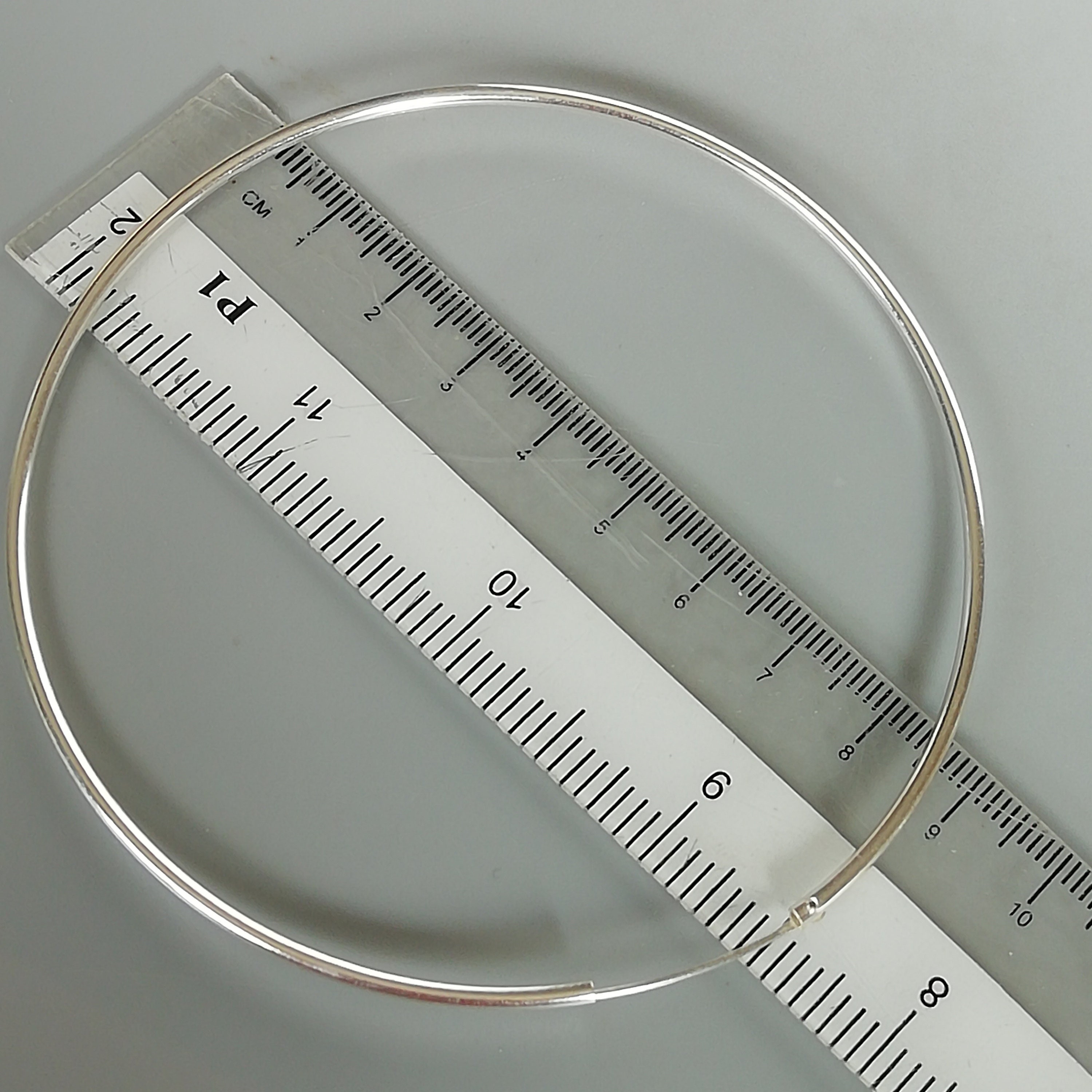 Large Sterling Silver Hoop Earrings | 90mm Endless Hoops | Minimalist ...