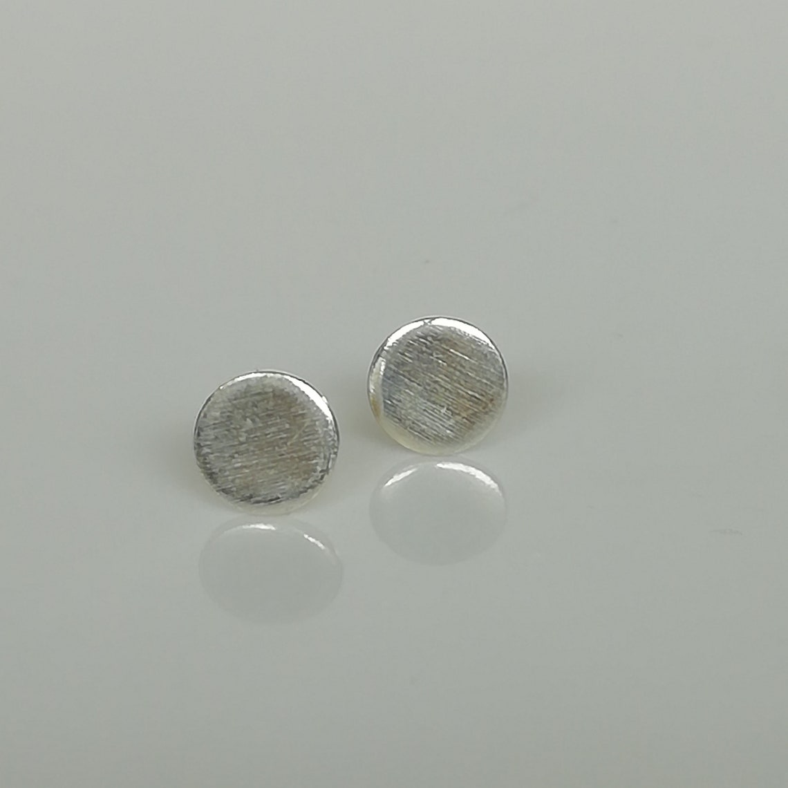 6mm ear studs Round silver studs Tiny studs Simple ear | Etsy