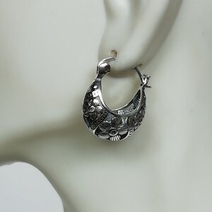 Sterling Silver Filigree Hoops Turkish Hoops Bohemian - Etsy