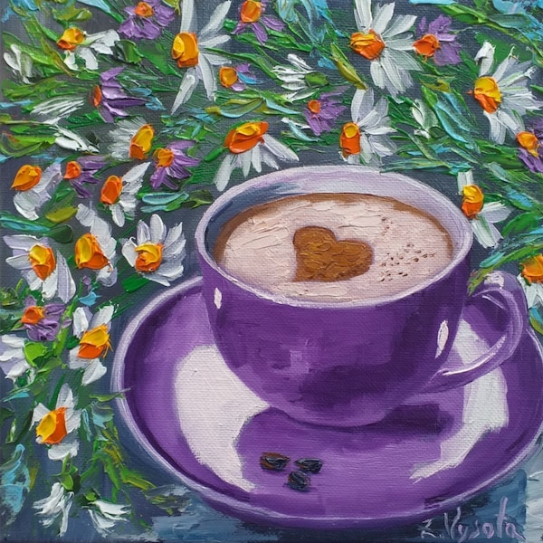 Coffee Cup Painting - Etsy