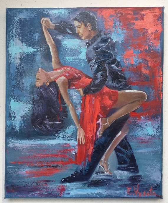 Argentine Tango Dance Oil Painting Original Art Romantic - Etsy