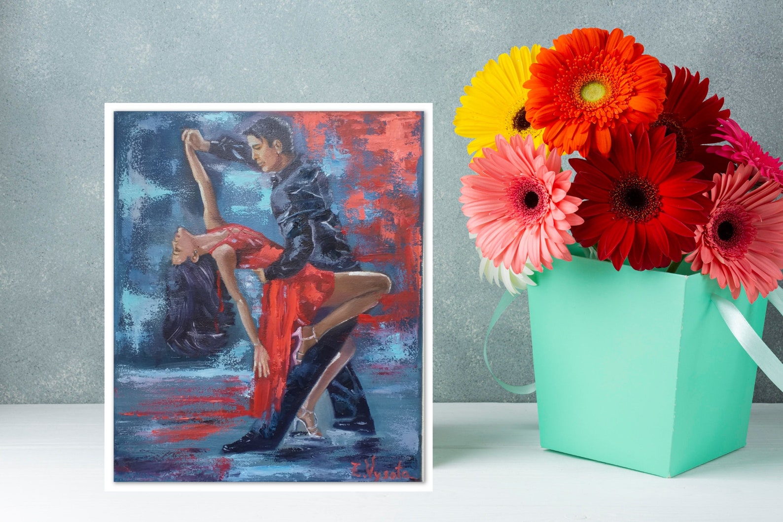 Argentine Tango Dance Oil Painting Original Art Romantic - Etsy