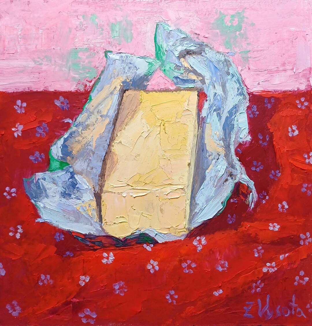 Irish Butter Painting Original Kitchen Still Life Food Impasto Original ...