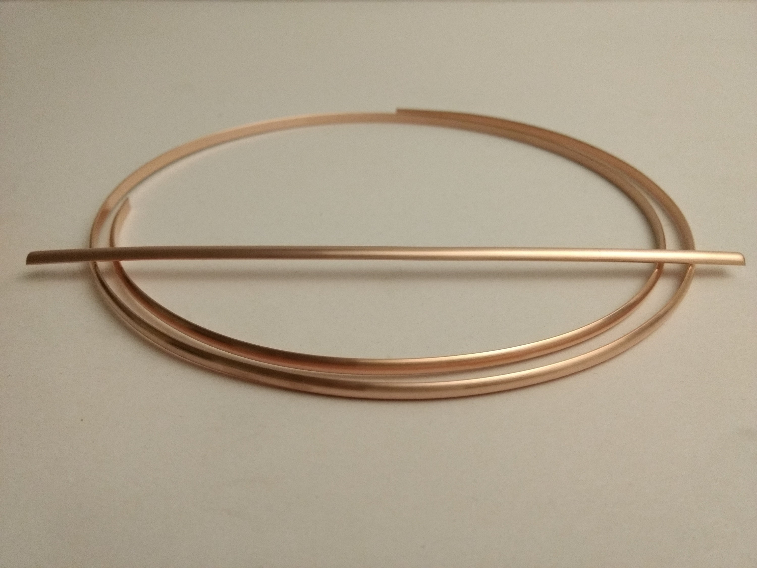 Half Round Copper Wire Flat Copper for Bracelets Thin Copper - Etsy