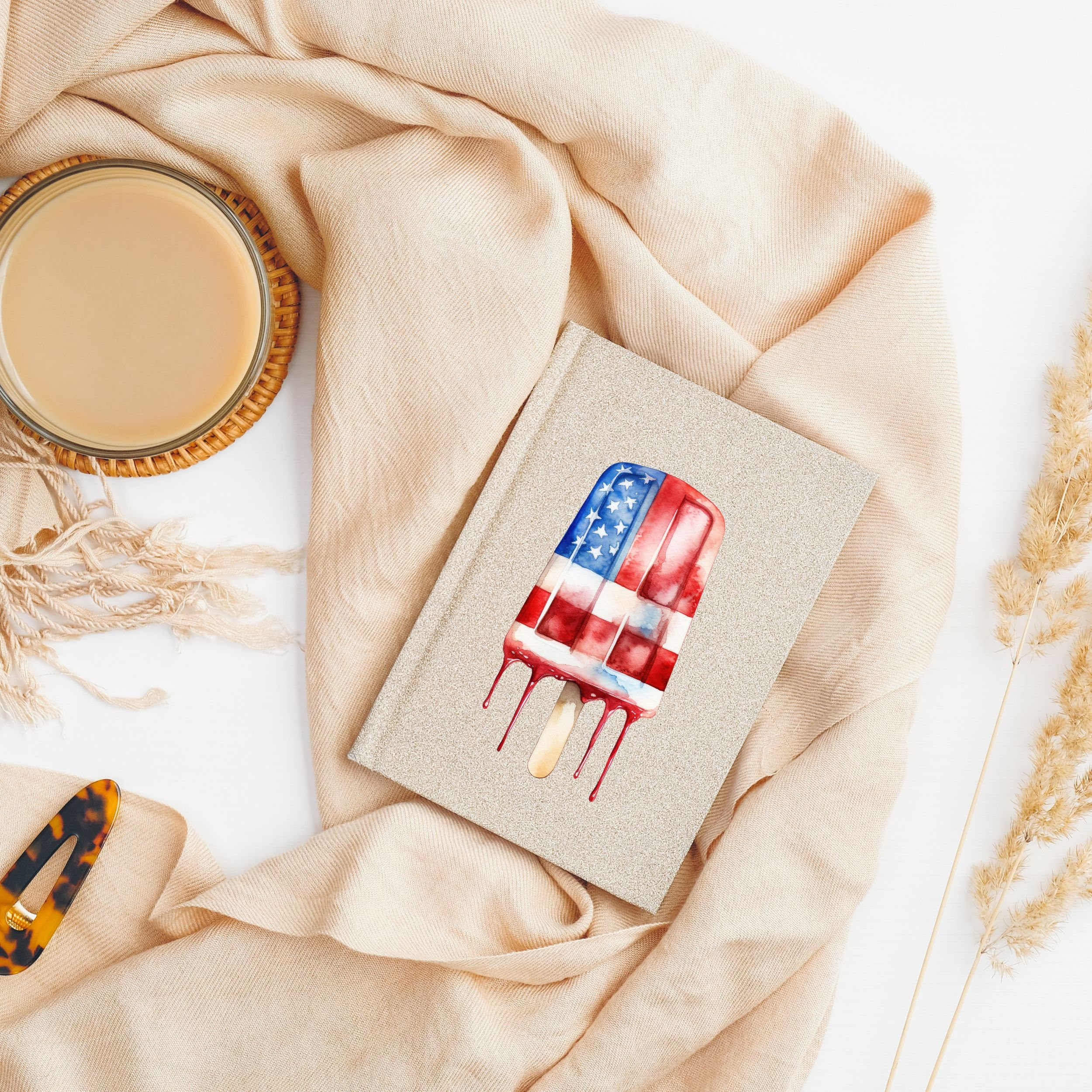 Watercolor Patriotic Ice Cream Png,4th of July Ice Cream ,USA Ice-cream ...