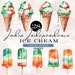 Watercolor Patriotic Ice Cream Png,4th of July Ice Cream ,USA Ice-cream ...
