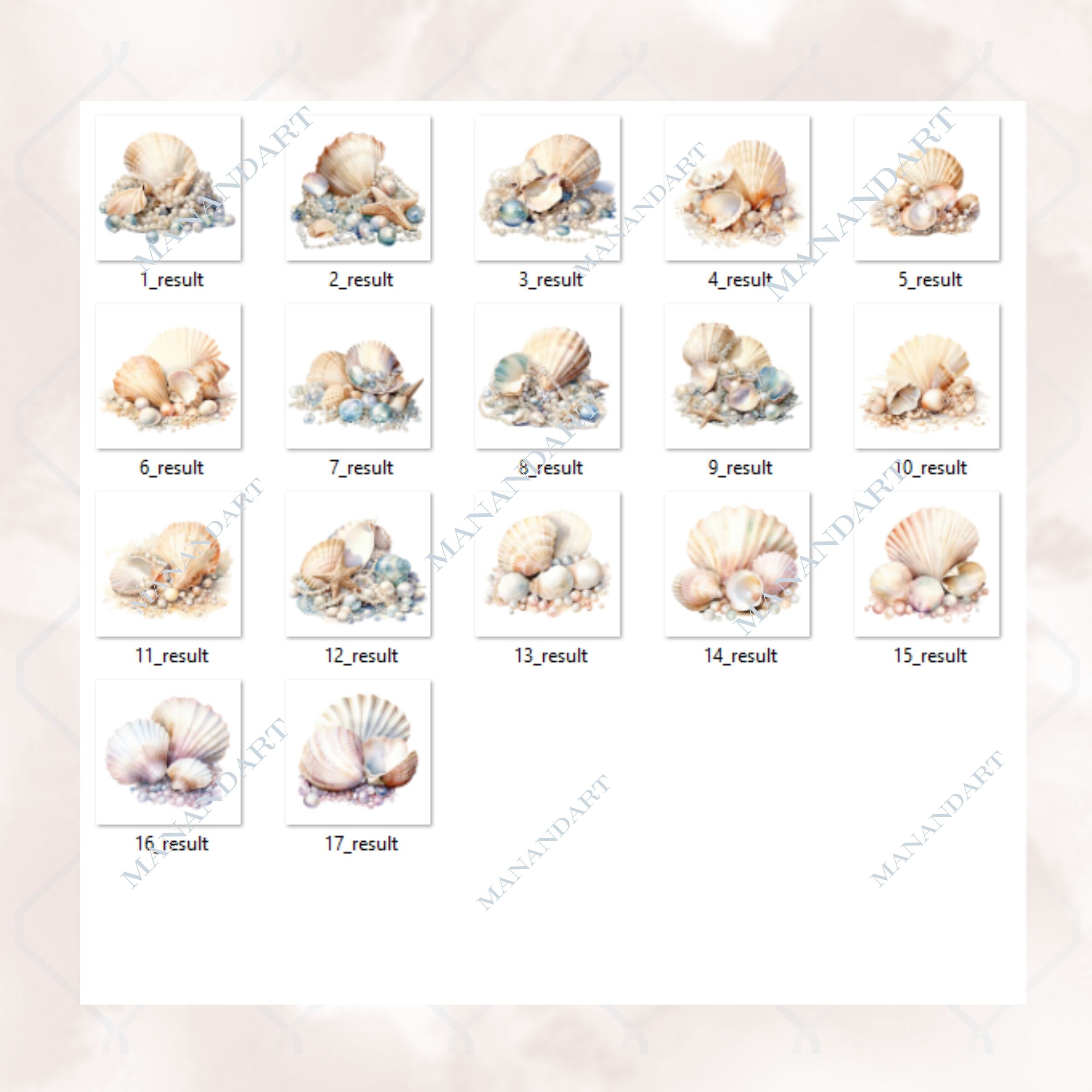 Watercolor Seashell Pearls Clipart,neutical Seashell Pearls Png,sea ...