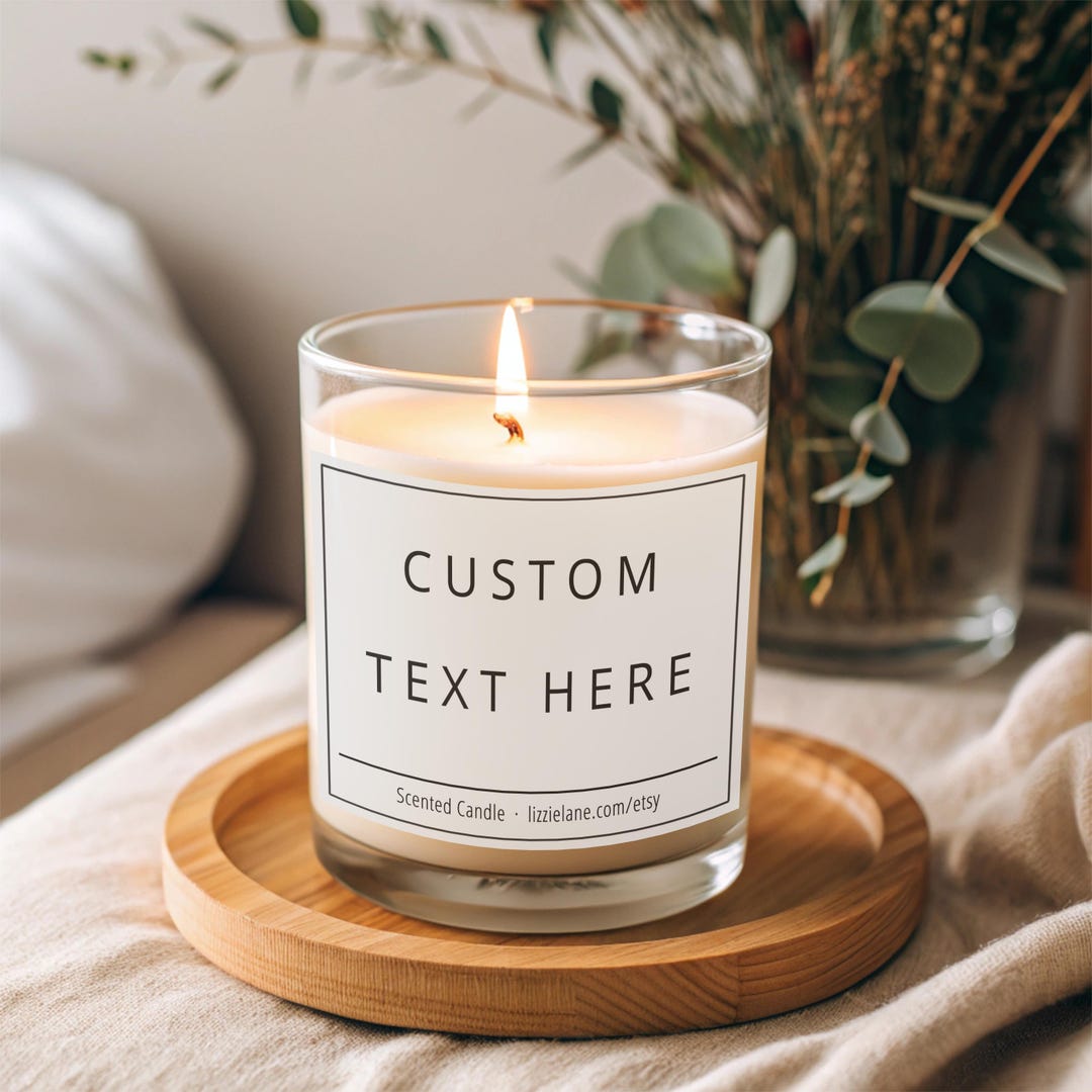 Custom Candle, Blank Label Candle, Scented Candle, Create Your Own ...