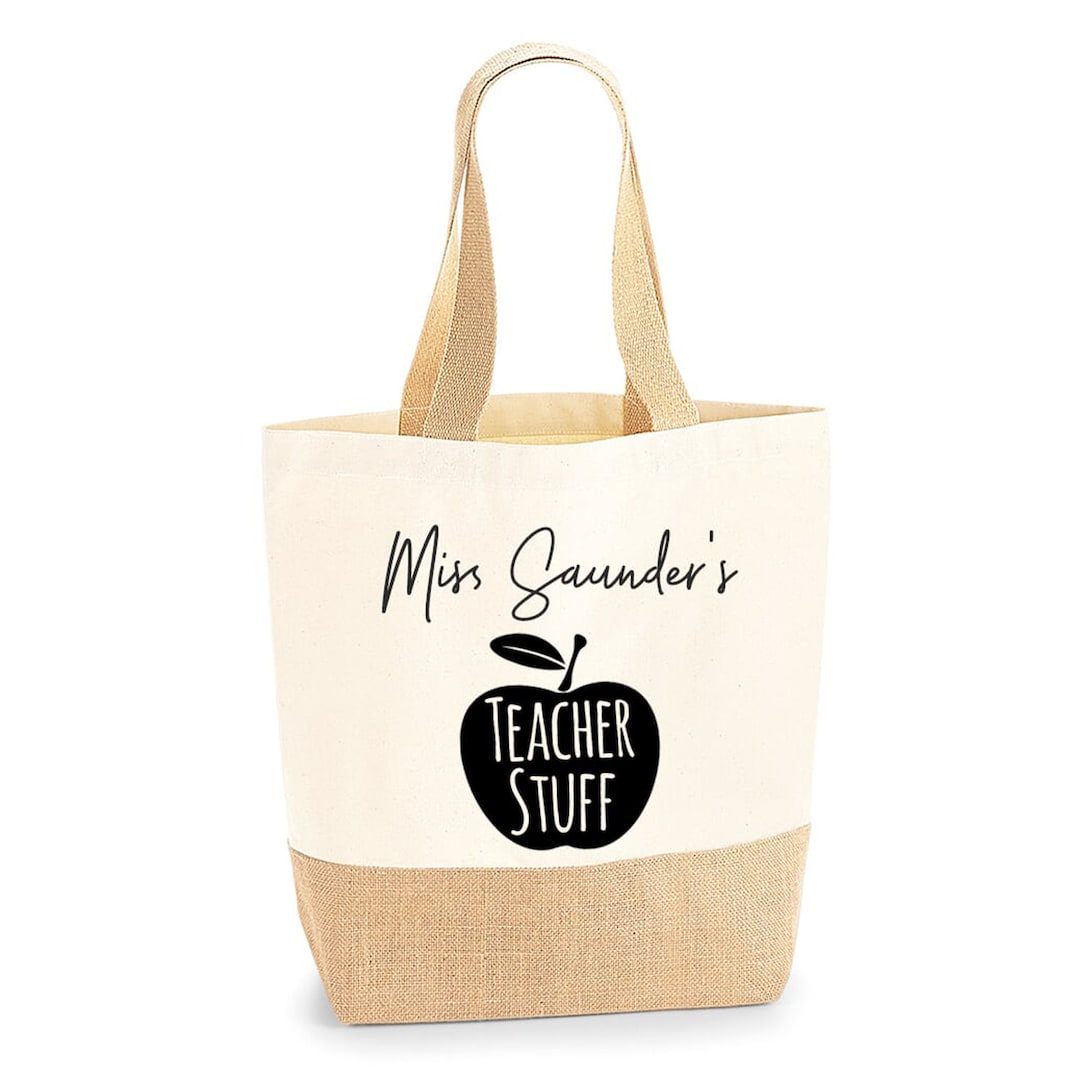 Personalised Teacher Tote Bag, Teacher Tote Bag, School Leaving Gift ...