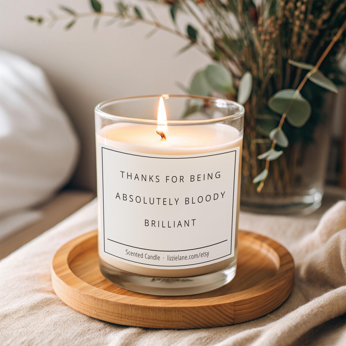 Thank You Candle, Absolutely Bloody Brilliant Candle, Funny Candles ...
