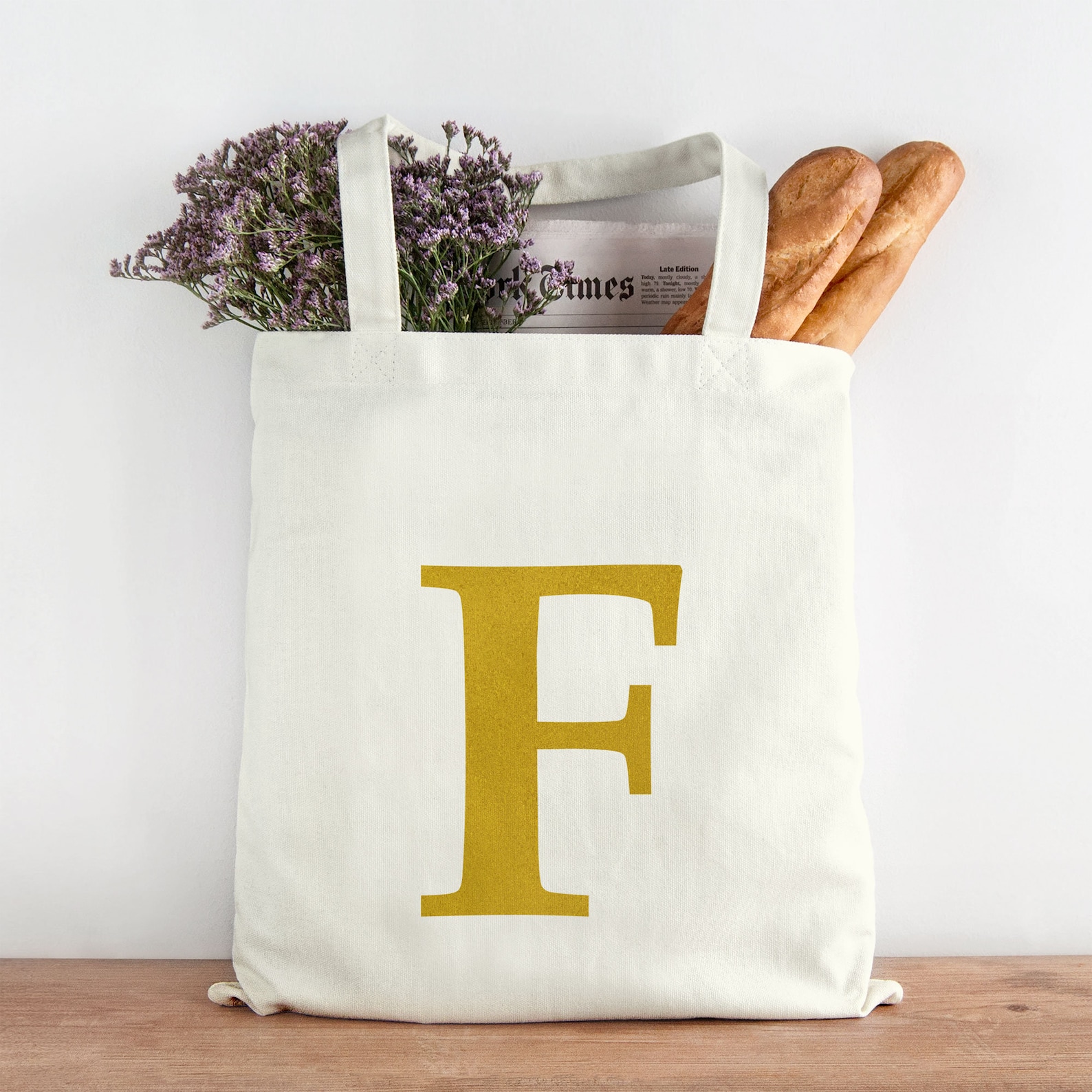 Personalised Initial Tote Bag, Personalised Alphabet Tote Bag, Tote ...