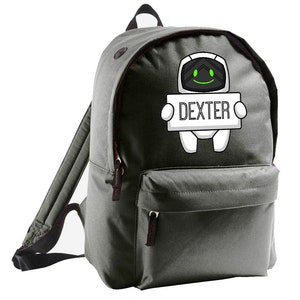 Personalised Robot Backpack, School Bag, Children's Rucksack, Boys and ...