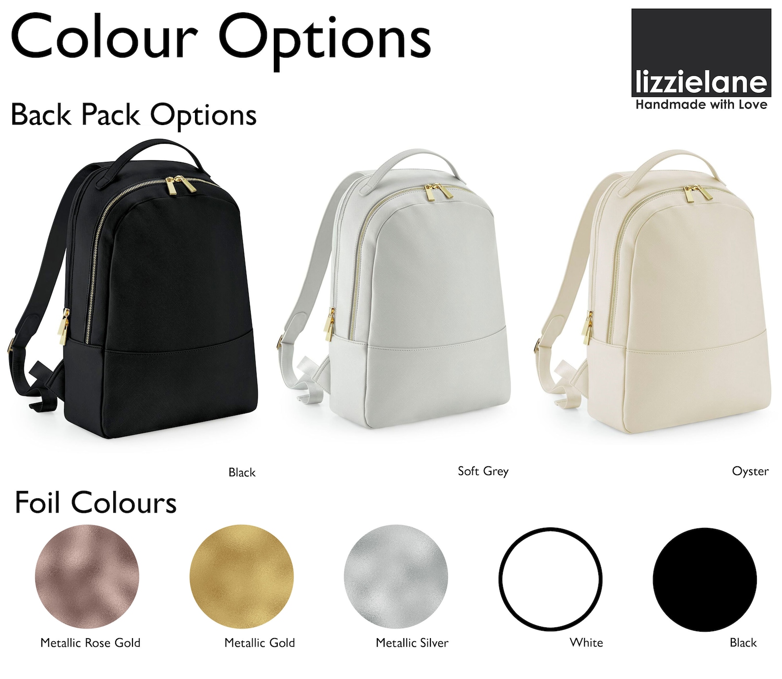 Custom Women Backpack, Personalised Bag With Initials, Faux Leather ...