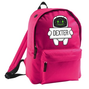 Personalised Robot Backpack, School Bag, Children's Rucksack, Boys and ...