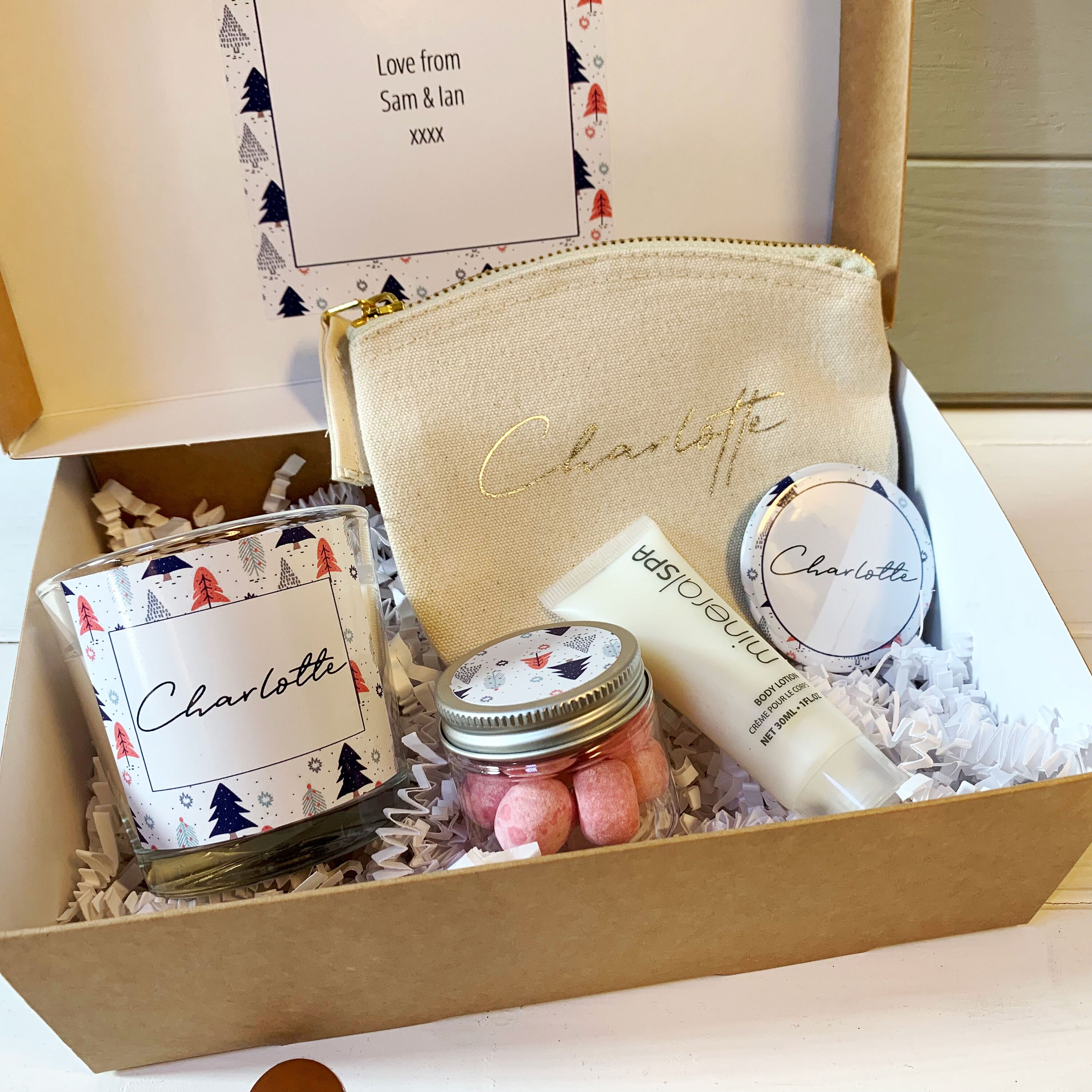 Personalised Christmas Gift Box Christmas Gift Set Pamper - Etsy UK