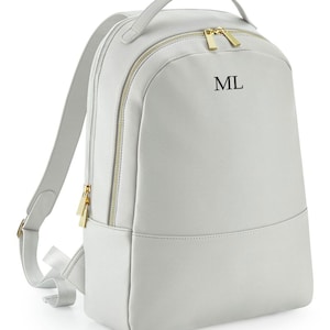 Custom Women Backpack, Personalised Bag With Initials, Faux Leather ...