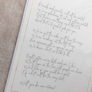 Will You Be Our Witness Poem Print Wedding Ceremony Poem - Etsy