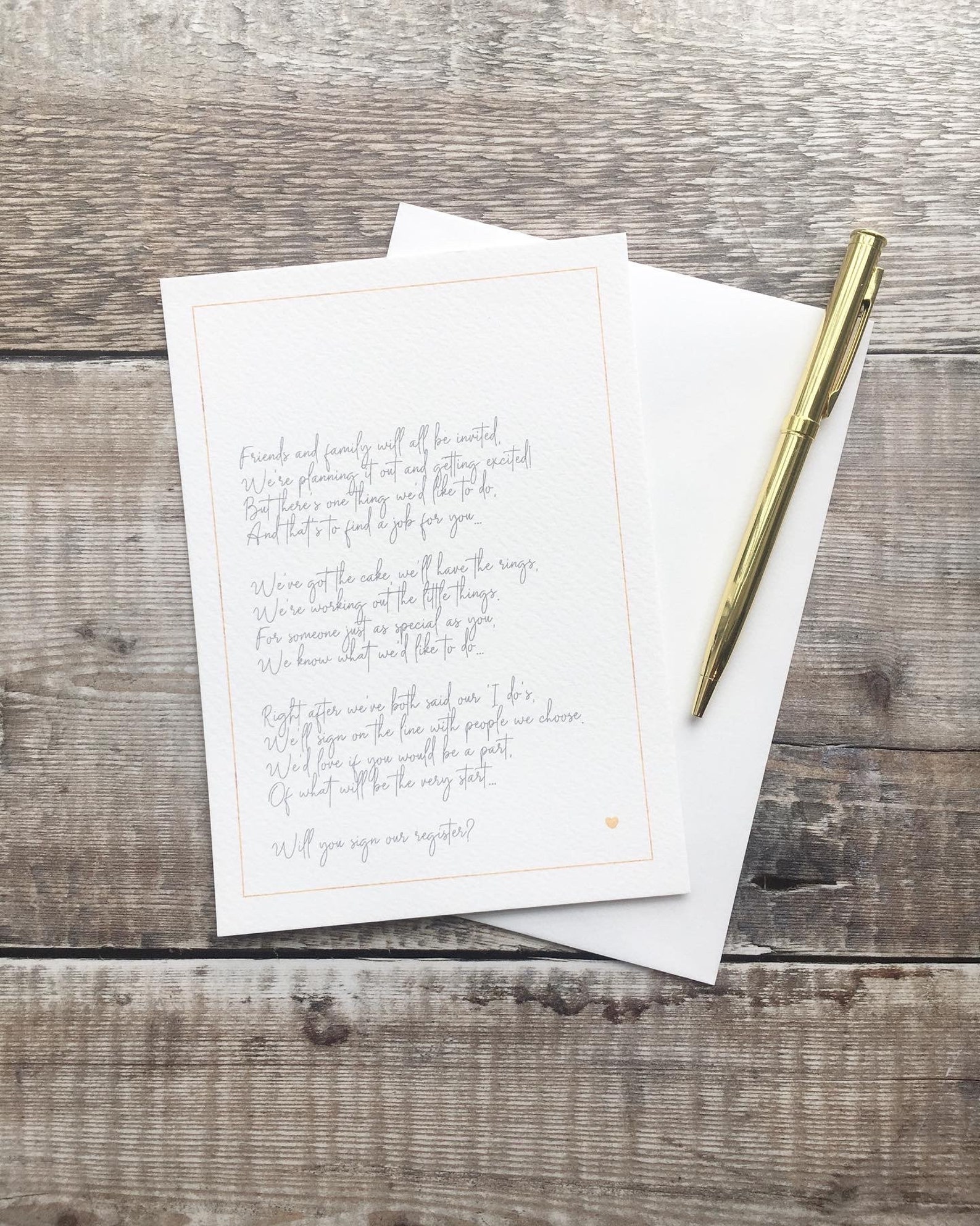 Will You Be Our Witness? Poem Print, Wedding Ceremony Poem, Wedding ...