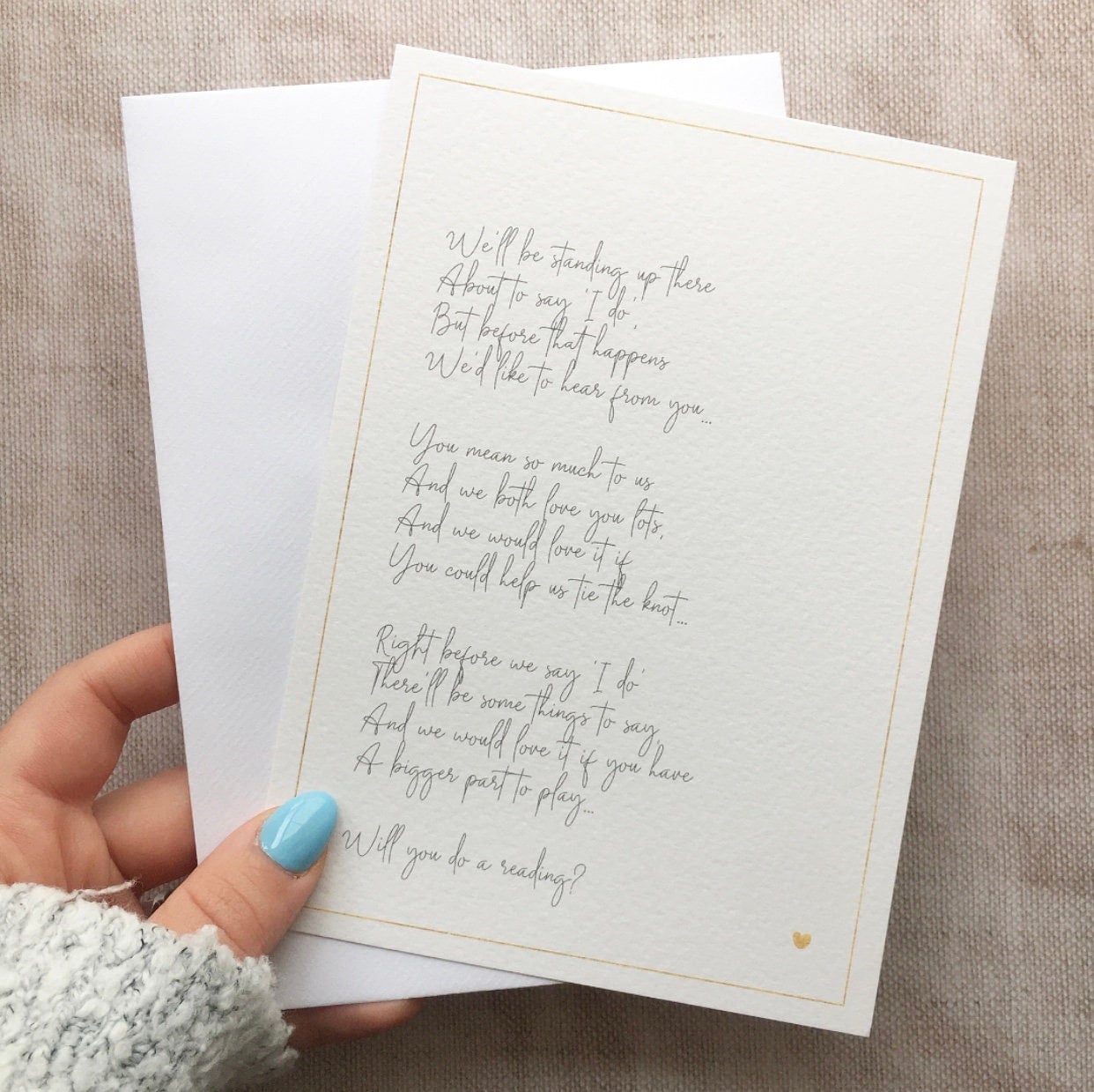 Will You Do a Reading? Poem Print, Wedding Ceremony Poem, Wedding Party ...