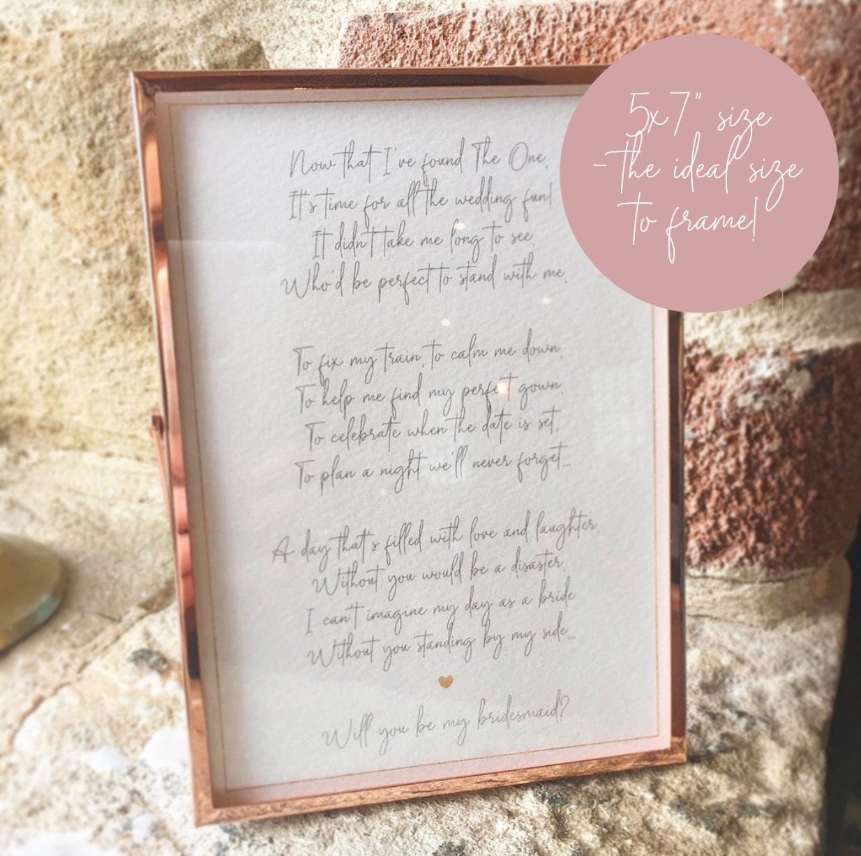 Bridesmaid/maid of Honour Proposal Poem Will You Be My - Etsy UK