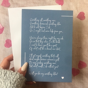 Will You Be My Something Blue? Poem, 5x7" Print, Wedding, Sister, Old ...