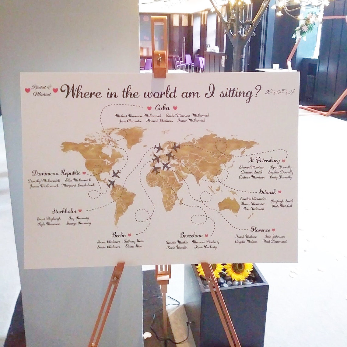Where in the World Am I Sitting Wedding Table Plan; Travel Themed ...