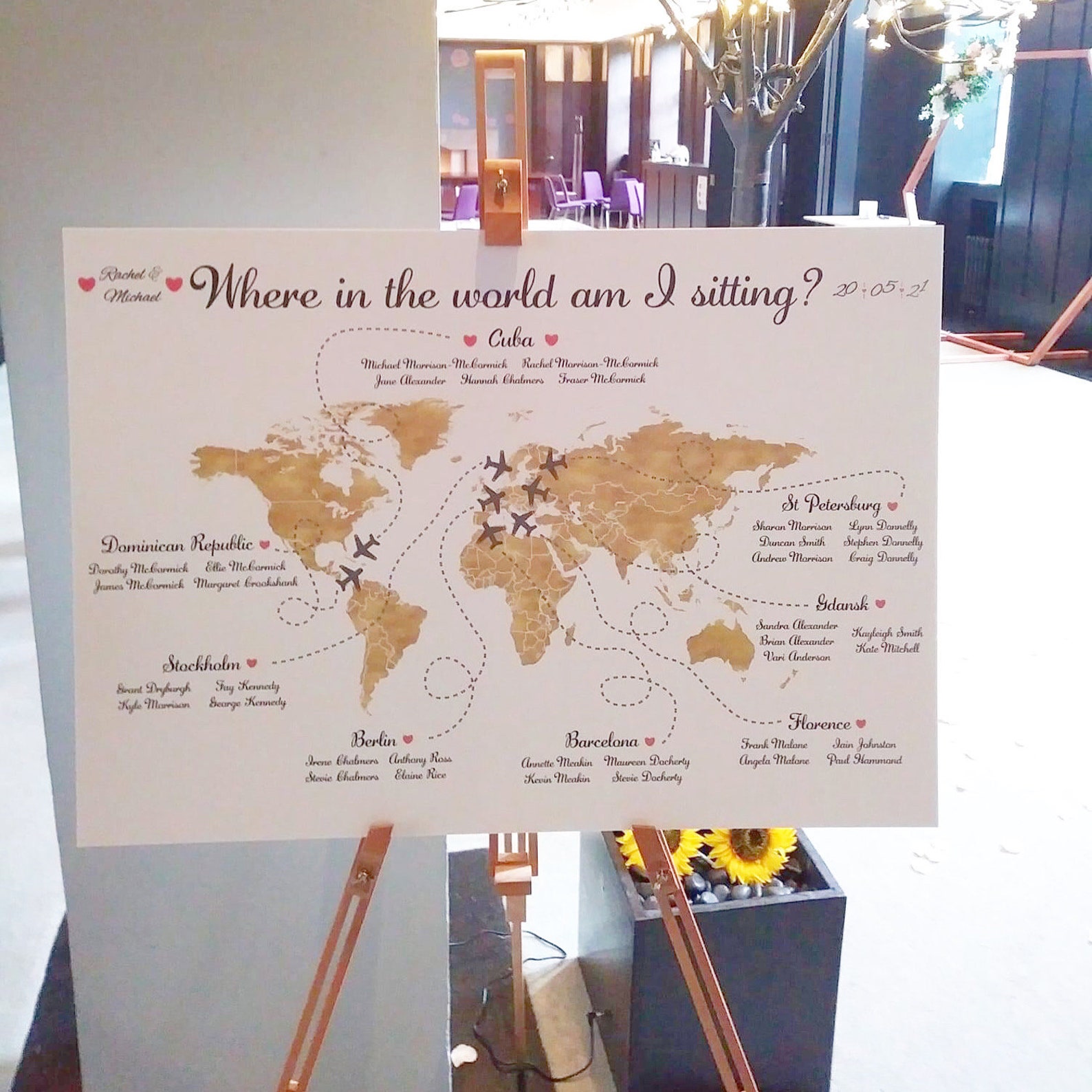 Where in the World Am I Sitting Wedding Table Plan; Travel Themed ...